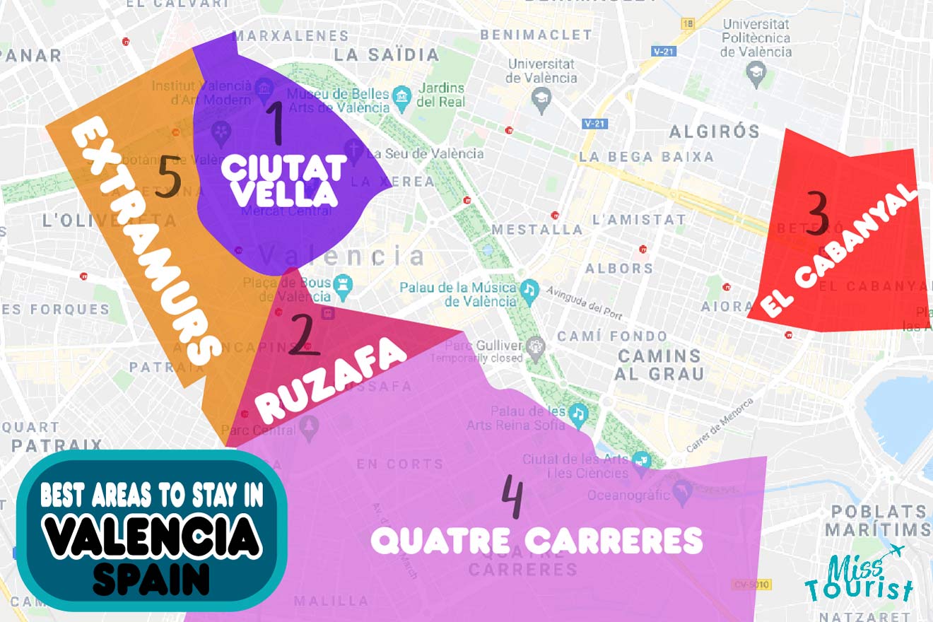 5 Best Areas Where to Stay in Valencia, Spain