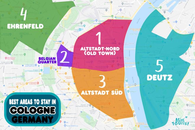 Where to Stay in Cologne ️ 5 AWESOME Areas (+map!)