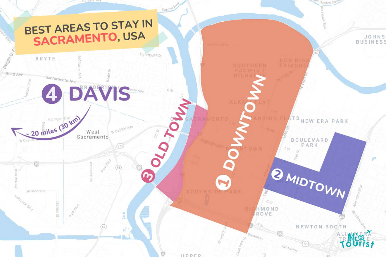 Where to Stay in Sacramento → The 4 BEST Areas + Hotels