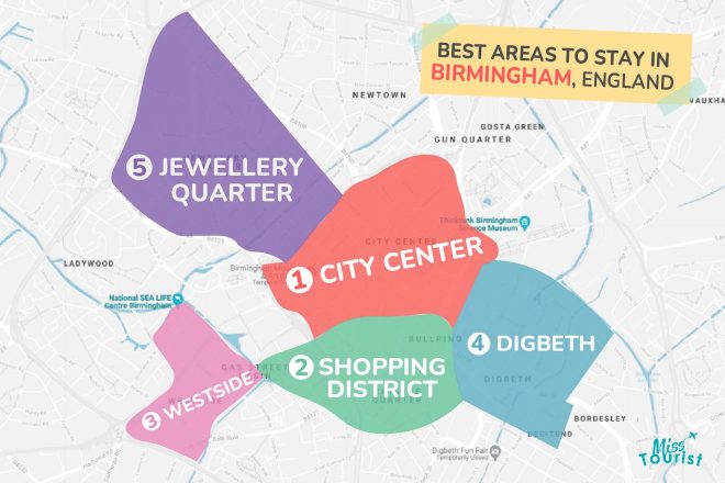 6 Areas Where to Stay in Birmingham → with Prices!