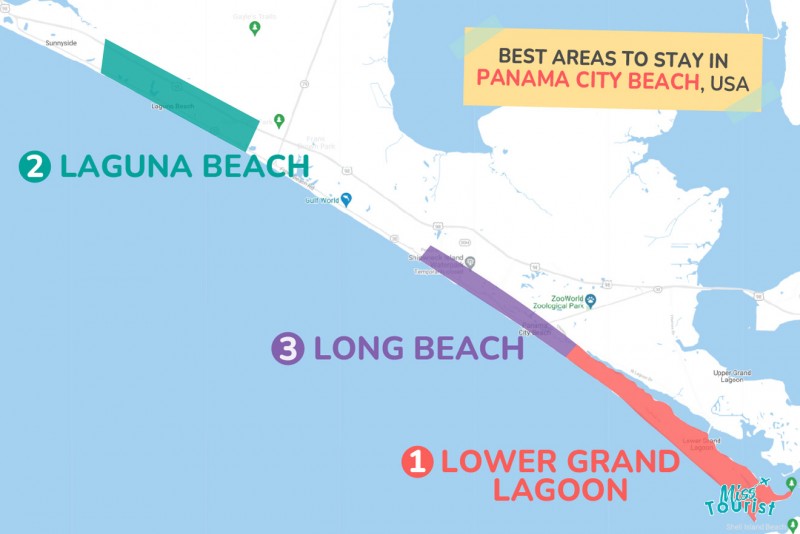 3 Areas Where to Stay in Panama City Beach, Florida + Prices