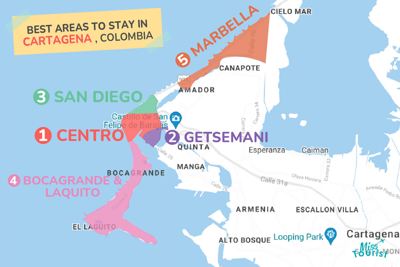 5 BEST Areas Where to Stay in Cartagena - an HONEST Guide