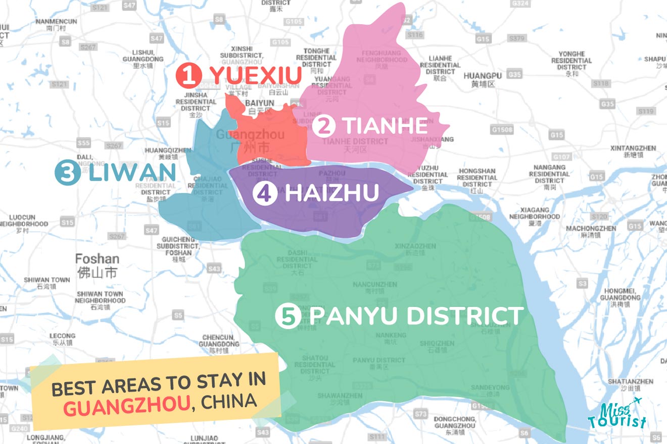 5 Areas Where to Stay in Guangzhou → with Prices!