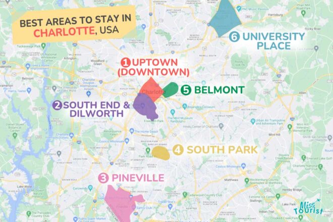 Where to Stay in Charlotte | 6 TOP Areas + 2025 Hotel Guide