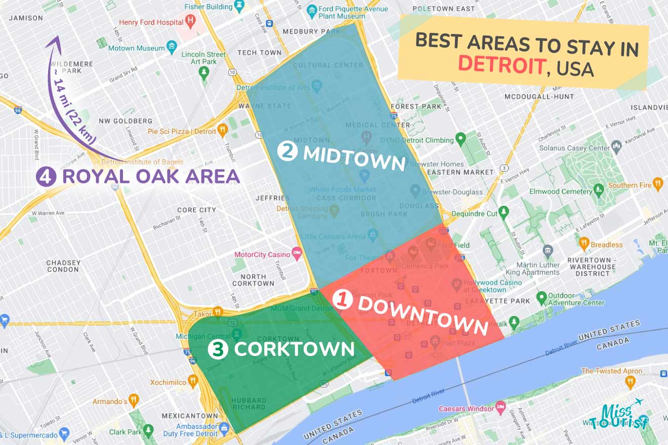 Where to Stay in Detroit → 4 AWESOME Areas and Hotels